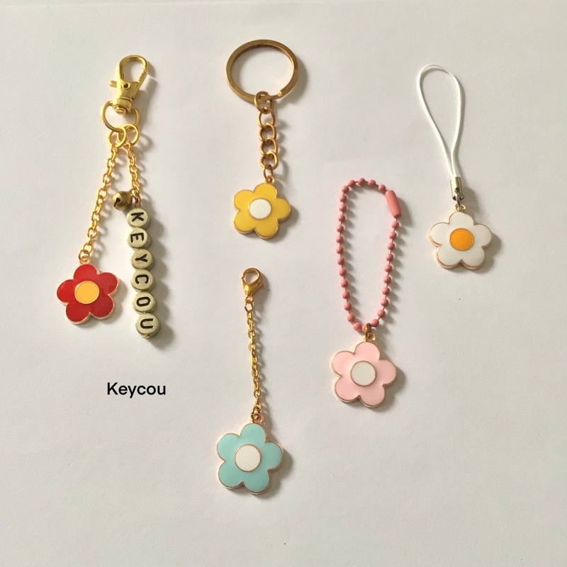 Jual Cute Colorful Flowers Keychain | Shopee Indonesia