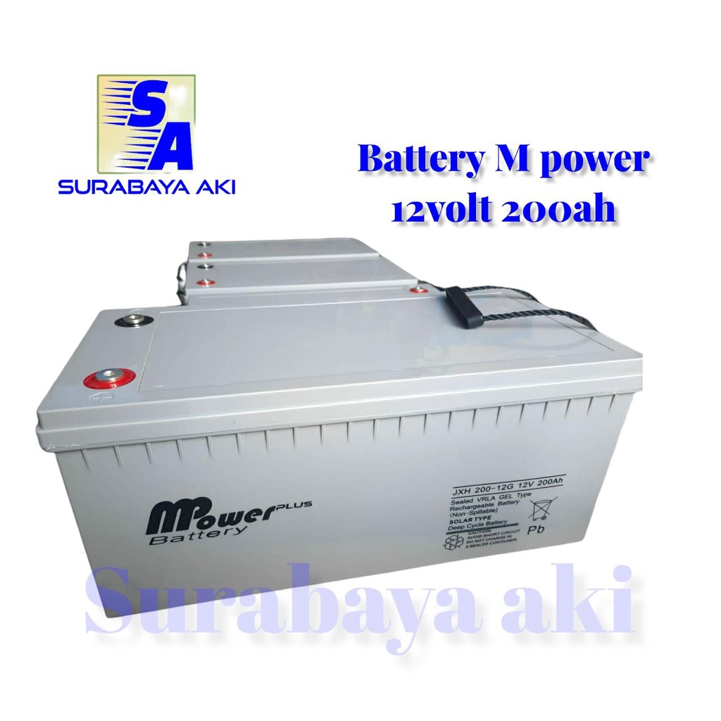 Jual Baterai SOLAR PANEL VRLA Gel 12V 200Ah MPower 200ah baterai mPower ...