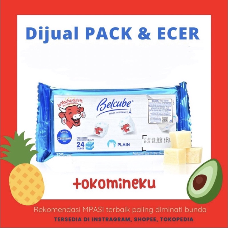 Jual Belcube Plain Cheese Keju 125g untuk MPASI | Shopee Indonesia