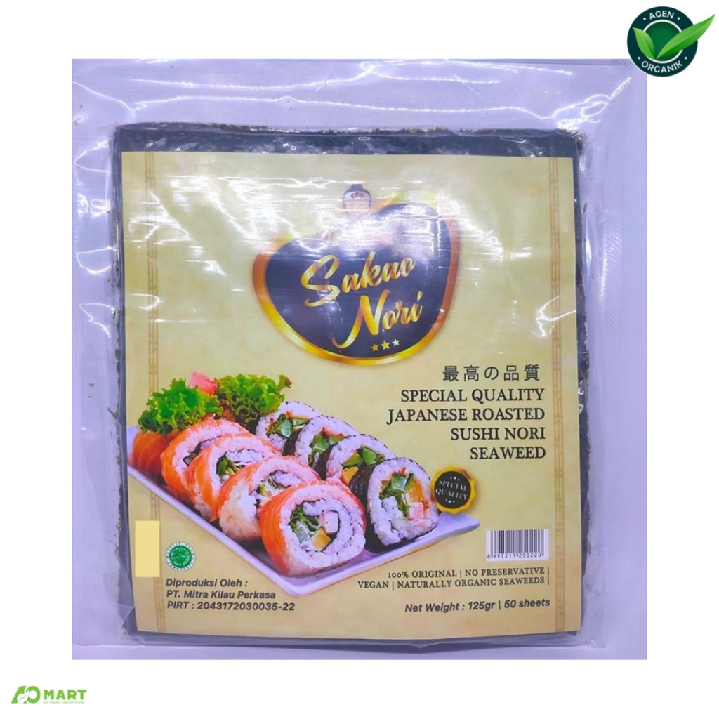Jual Sakao Nori Japanese Roasted Sushi Nori Seaweed 25gr | Shopee Indonesia