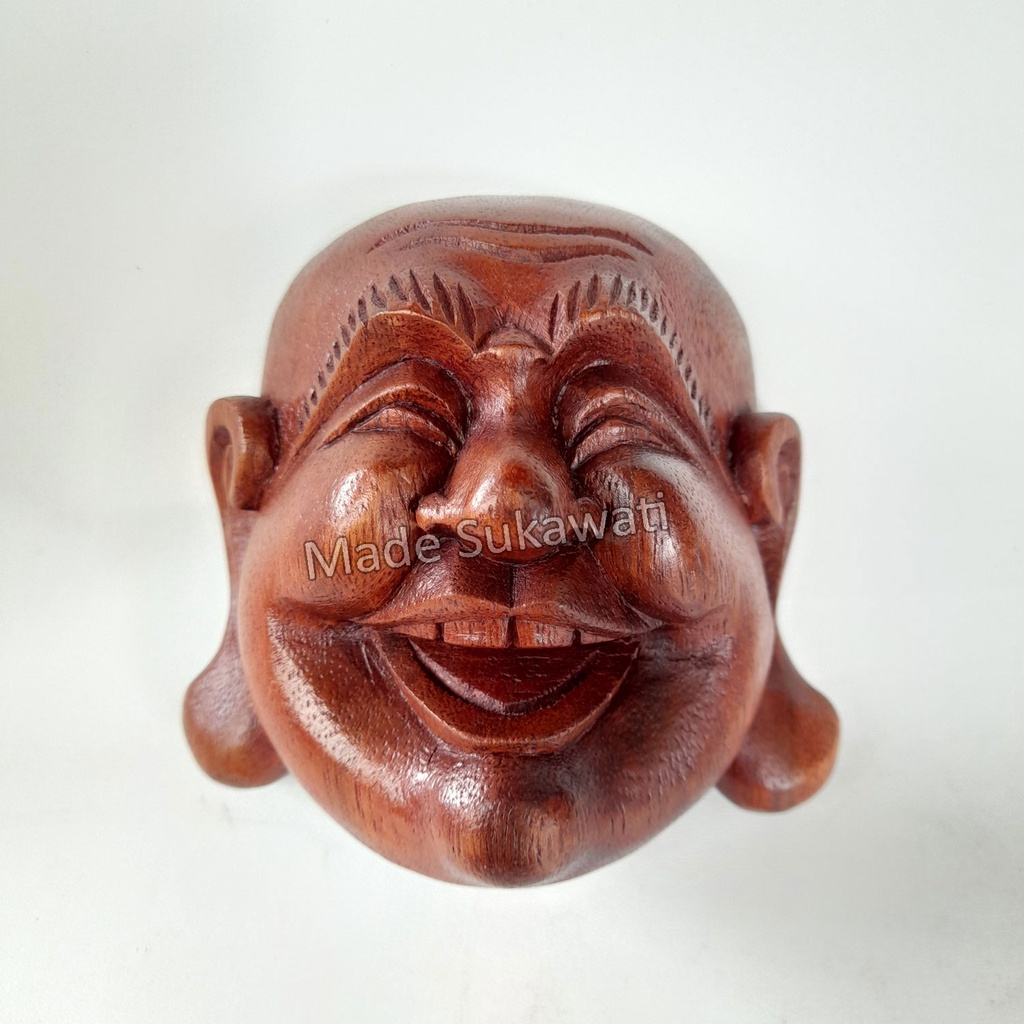 Jual Hiasan dinding Topeng kakek Pekong tertawa mini 10cm kerajinan ...