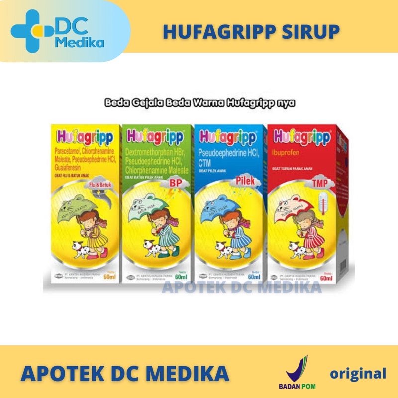 Jual Hufagripp sirup All varian / Hufagrip sirup/ Obat batuk anak ...