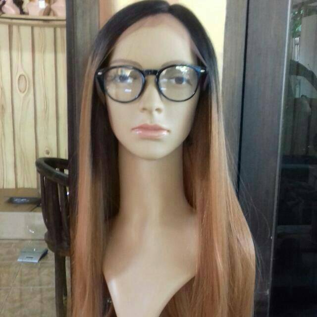 Jual Lace Wig human hair warna pirang | Shopee Indonesia