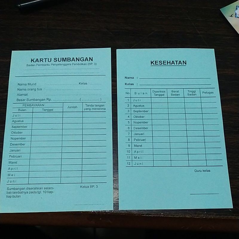 Jual kartu BP3 dan kartu sumbangan bolak balik | Shopee Indonesia