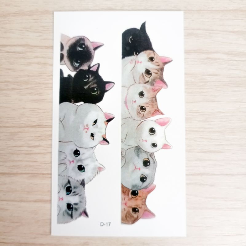 Jual Grosir Termurah Tato Hewan Kucing burung Paus Rusa Aesthetic Lucu ...