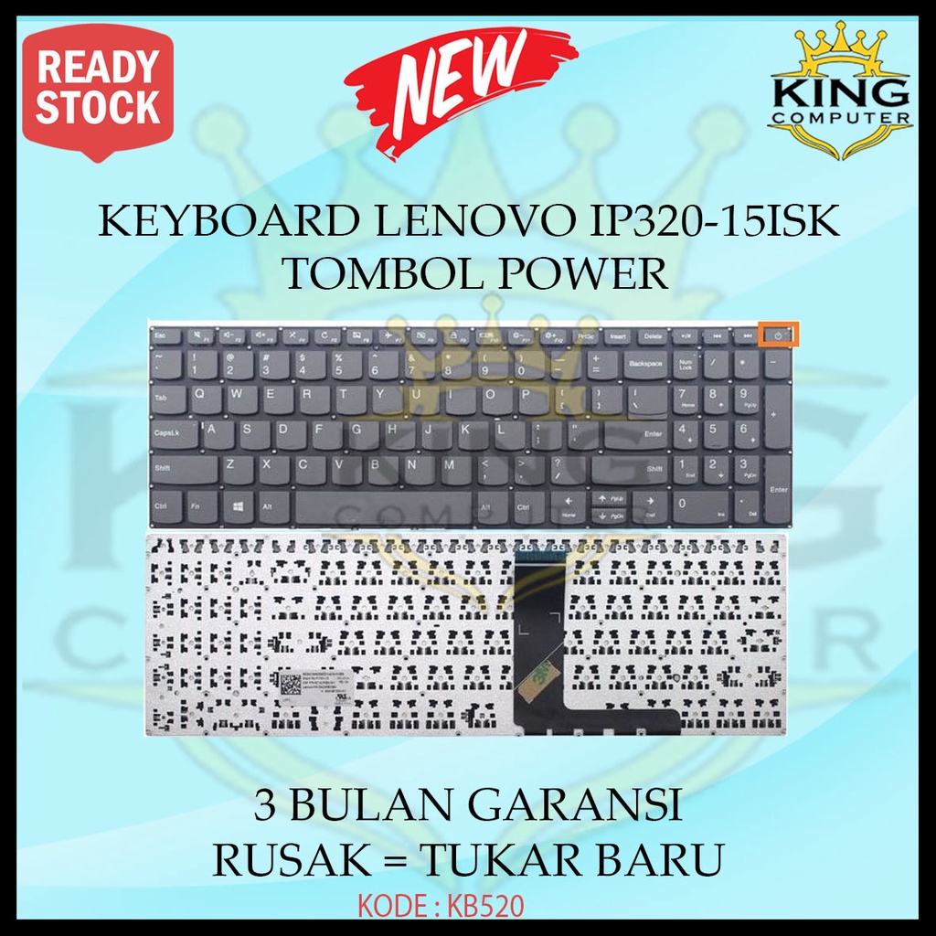 Jual Keyboard Lenovo Ideapad 310-15 Series Tombol Power | Shopee Indonesia