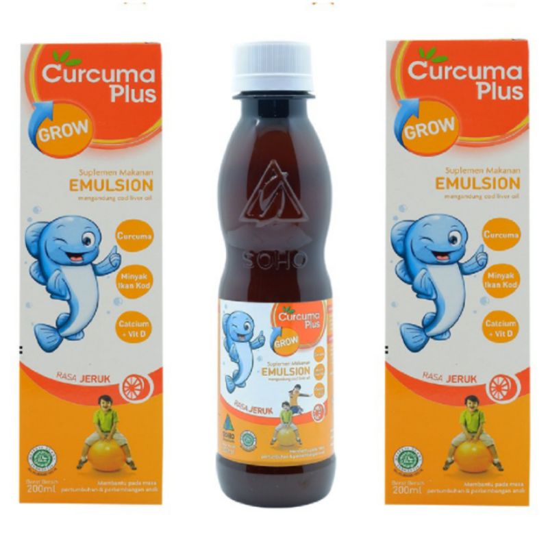 Jual Curcuma Plus Grow Emulsion Syrup Orange 200 mL | Shopee Indonesia