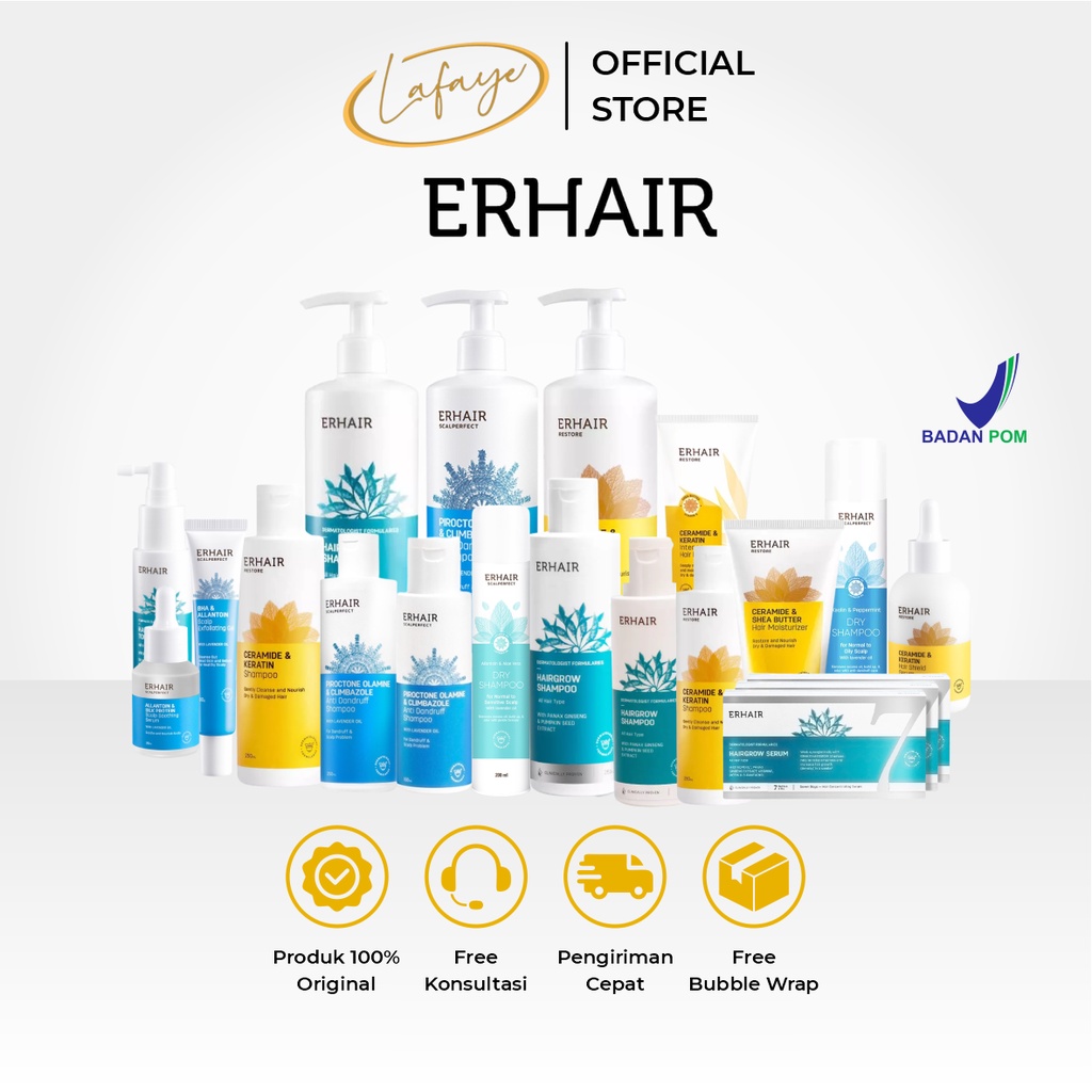 Jual ERHA ERHAIR Hairgrow Shampoo Serum Tonic Moisturizer Hair Mask ...