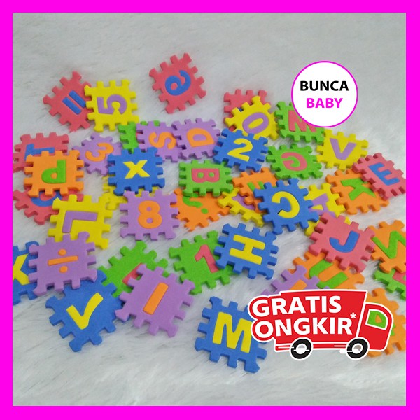 Jual Mainan Huruf dan Angka Huruf Abjad ABC Mainan Edukasi Anak Puzzle ...