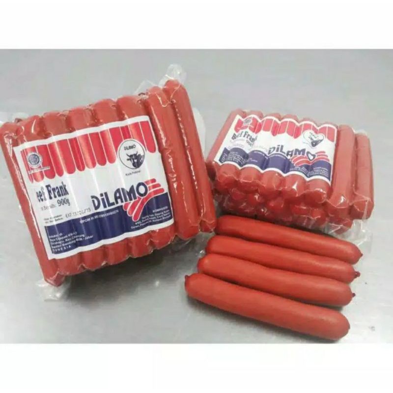 Jual sosis dilamo beef frank 900gr isi 20pcw | Shopee Indonesia