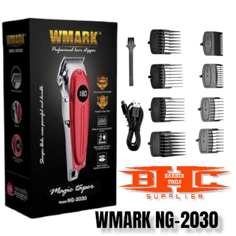 Jual HAIR CLIPPER WMARK NG-2030 All Metal Professional Hair Clipper LED ...