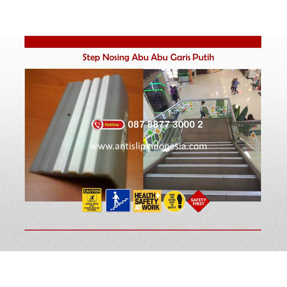 Jual Stair Nosing karet/Antislip tangga/Stair Nose/Step Nosing/Lis ...