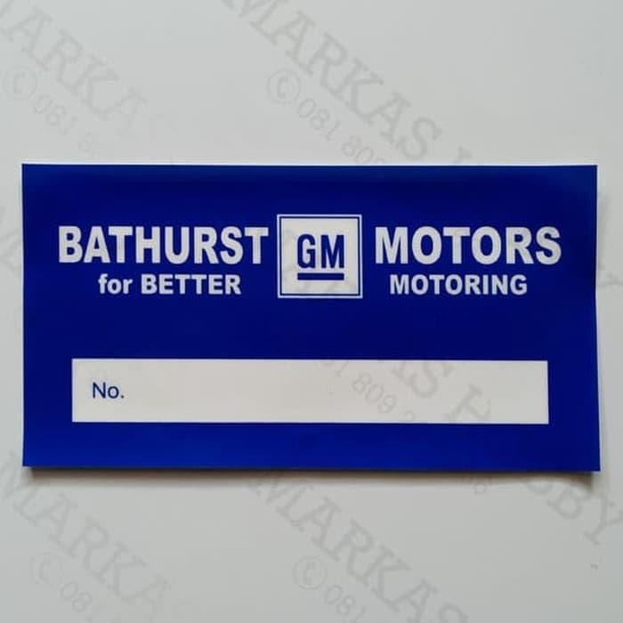 Jual Stiker / Sticker GM General Motor Bathurst Barcode Tempel Dalam ... Jual Stiker / Sticker GM General Motor Bathurst Barcode Tempel Dalam ...