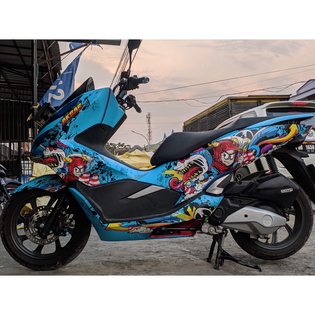 Jual Stiker PCX OLD Decal Full Body PCX OLD Premium Doraemon Blue ...
