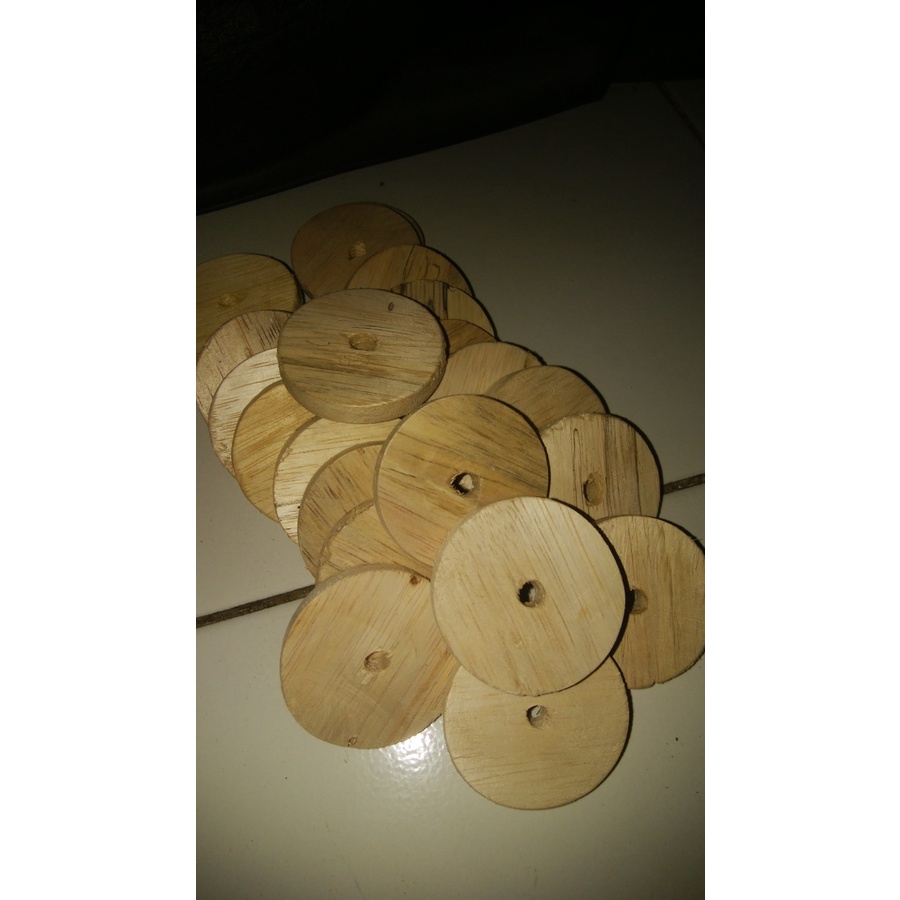 Jual Roda Kayu Bubutan Keping Kayu Bulat Diameter 7 cm Lebar 2cm DIY ...