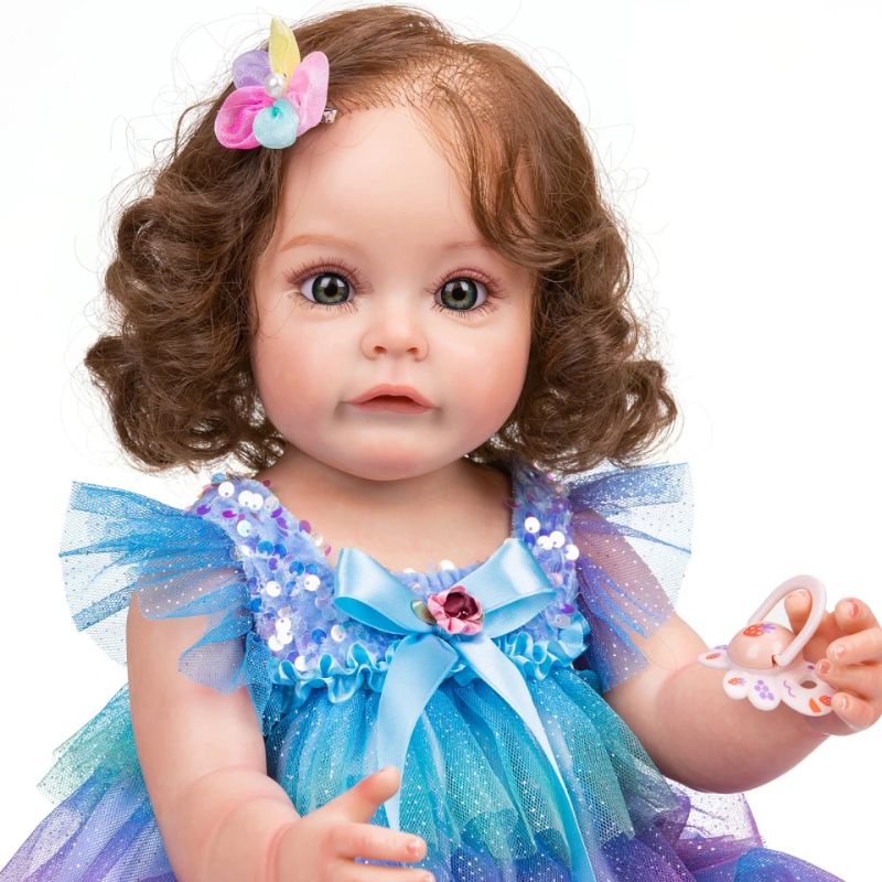 Jual Reborn doll 55CM FUll body Silicone Reborn Toddler Girl Princess ...