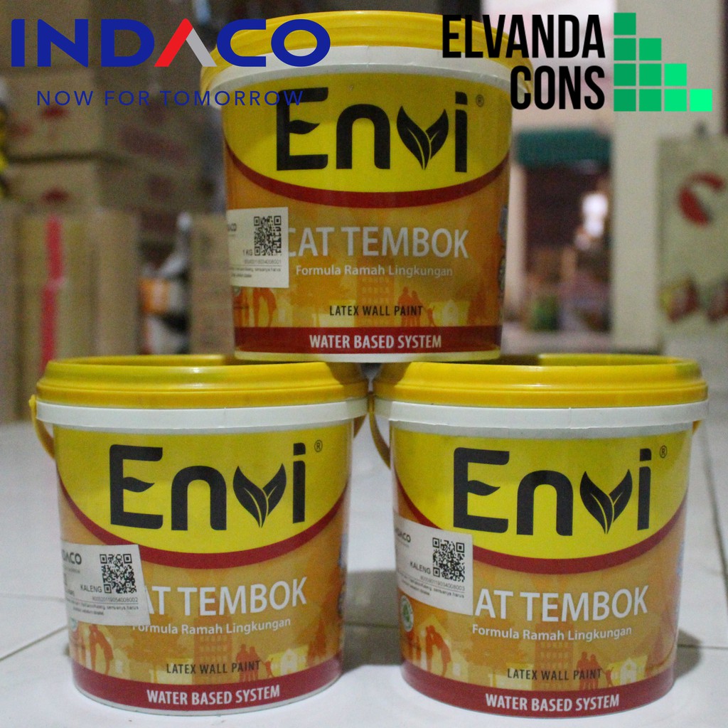 Jual ENVI INDACO Cat Dinding Tembok dan Plafon Gypsum ENVI Kiloan 1 kg ...