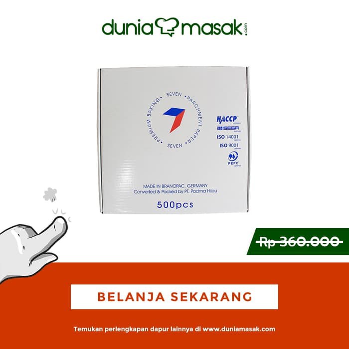 Jual Kertas Roti Baking Paper SEVEN Basic Bake 30x30cm Rim (Putih ...