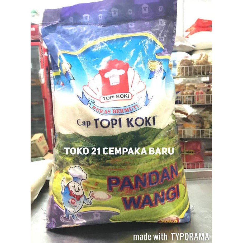 Jual Beras Cap Topi Koki Pandan Wangi 20KG FULL Asli Putih Enak 20 KG ...