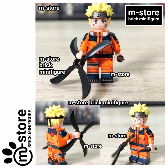 Jual Produk Lego Naruto Uzumaki Minifigure With Wind Mill Shuriken And ...