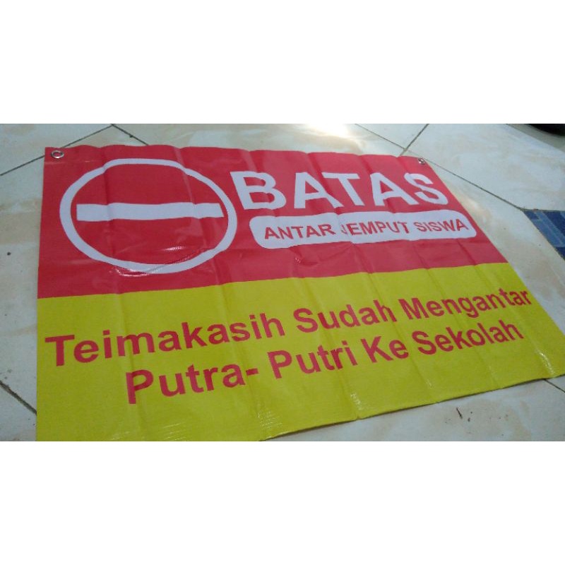 Jual banner batas antar jemput sekolah | Shopee Indonesia