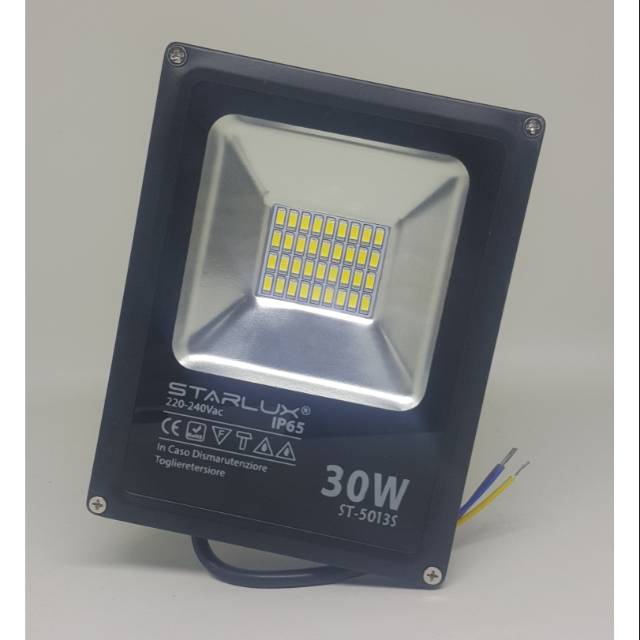 Jual Lampu Tembak LED 30 Watt Sinar Putih Sinar Kuning Flood Light 30W Lampu Sorot SNI STARLUX ...
