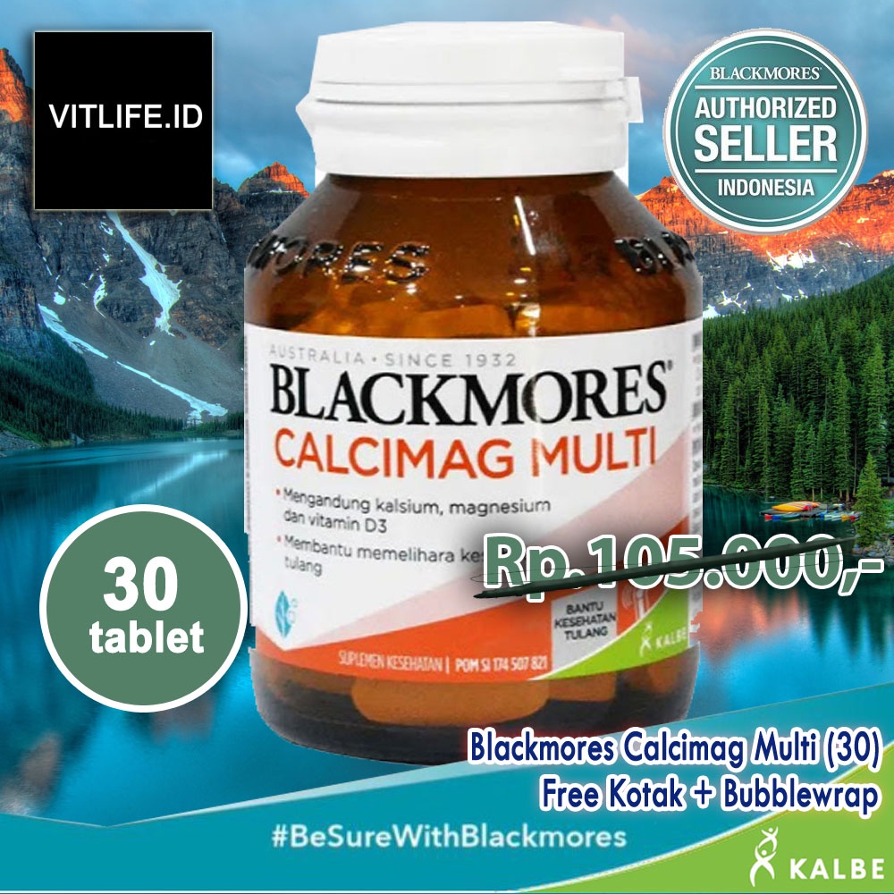 Jual Blackmores Calcimag Multi (30) mengandung kombinasi kalsium, magnesium dan Vitamin D3 ...