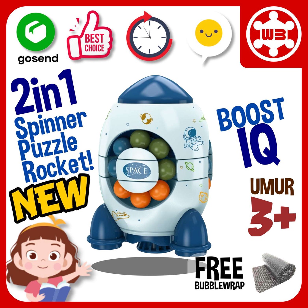 Jual Permainan Game Edukasi Spinner Puzzle IQ BALL Rocket Hand Game 2 ...