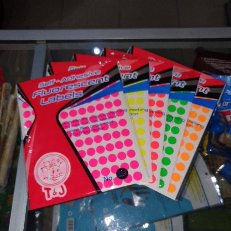 Jual T&J Fluorescent Labels 114 Label Bulat | Shopee Indonesia