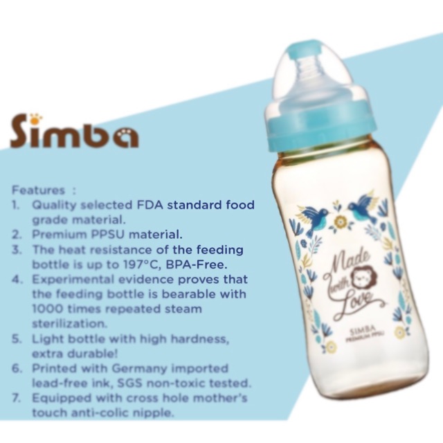 Jual Simba Dorothy PPSU Std Feeding Bottle 150ml | Shopee Indonesia