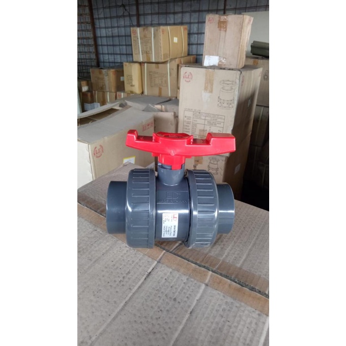 Jual BALL VALVE TU PVC/EPDM SOCKET JIS - MERK LD TAIWAN - 1/2 INCI ...