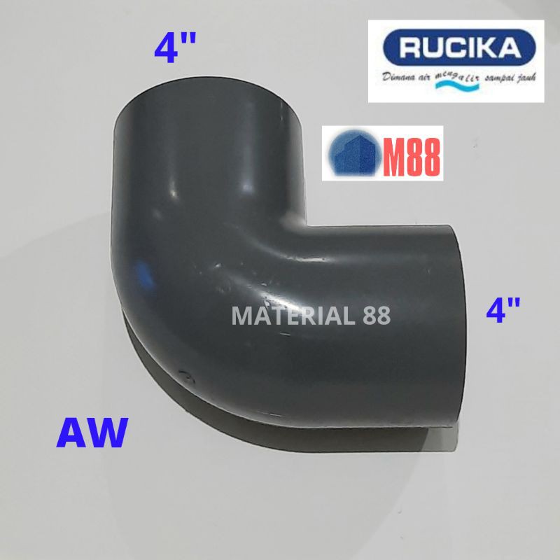Jual Keni 4 inch RUCIKA AW - Elbow 90 Derajat Knee Knie L Pipa PVC ...