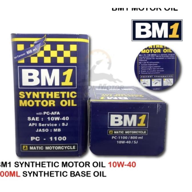 Jual OLI MESIN MOTOR MATIC BM 1 ONE 800 ML PC 1100 SAE 10W 40 ORIGINAL ...