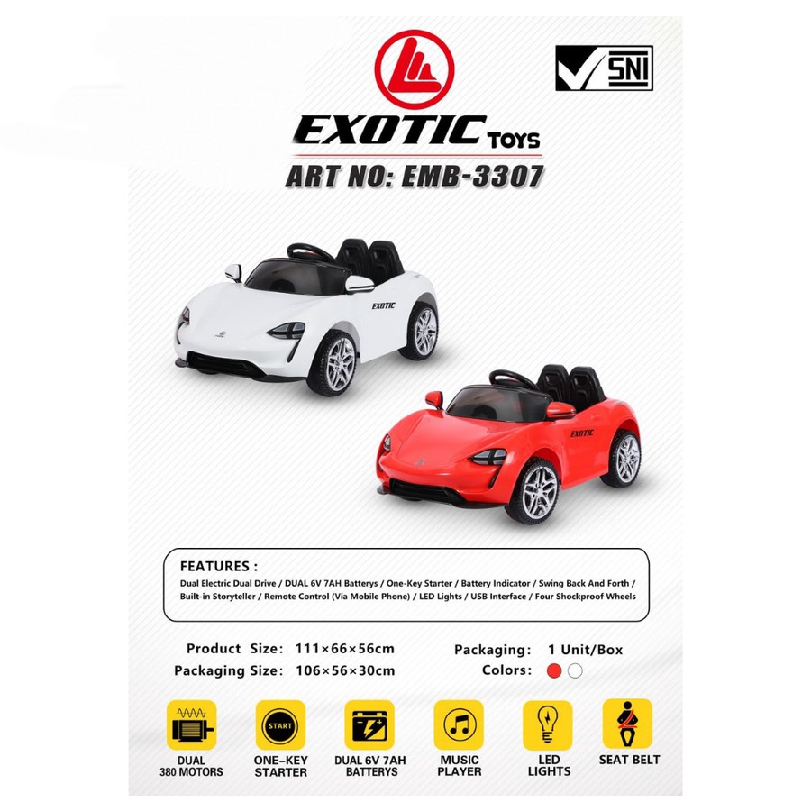 Jual MAINAN ANAK MOBIL AKI EXOTIC EMB - 3307 | Shopee Indonesia