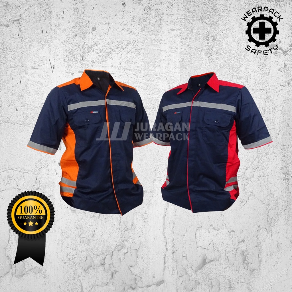 Jual Baju Wearpack Safety Wearpack Kerja Lengan Pendek Varian Kemeja ...
