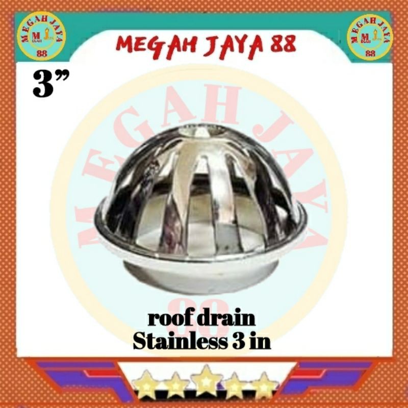 Jual ROOF DRAIN 3 INCH STAINLESS BAGUS MURAH-SARINGAN ROOF DRAIN DAKAN ...
