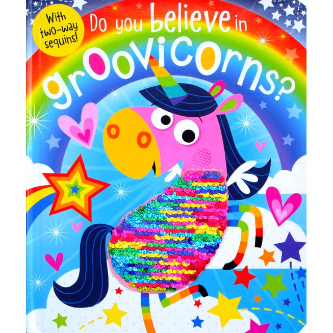 Jual Do You Believe In Groovicorns Touch and Feel Two-way Sequins Board ...