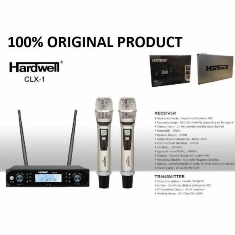 Jual mic microphone hardwell clx 1 dual heandle multi chanel original ...