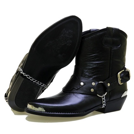 Jual Sepatu Boot Pria touring Club Biker Moge KULIT SAPI ASLI 100% ...