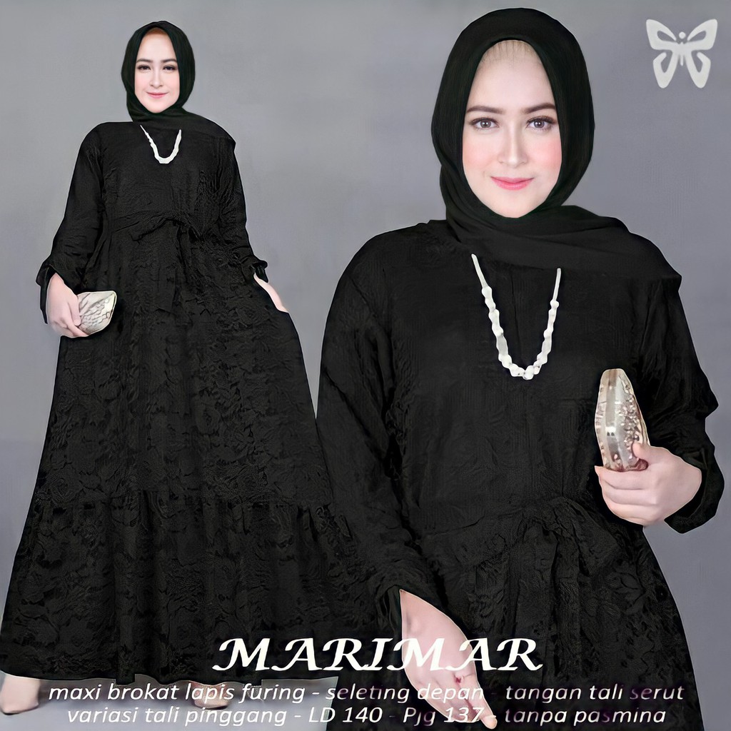 Jual TERLAKU !!! Gamis Brokat Jumbo Big Size Elegan Mewah Simpel Real ...