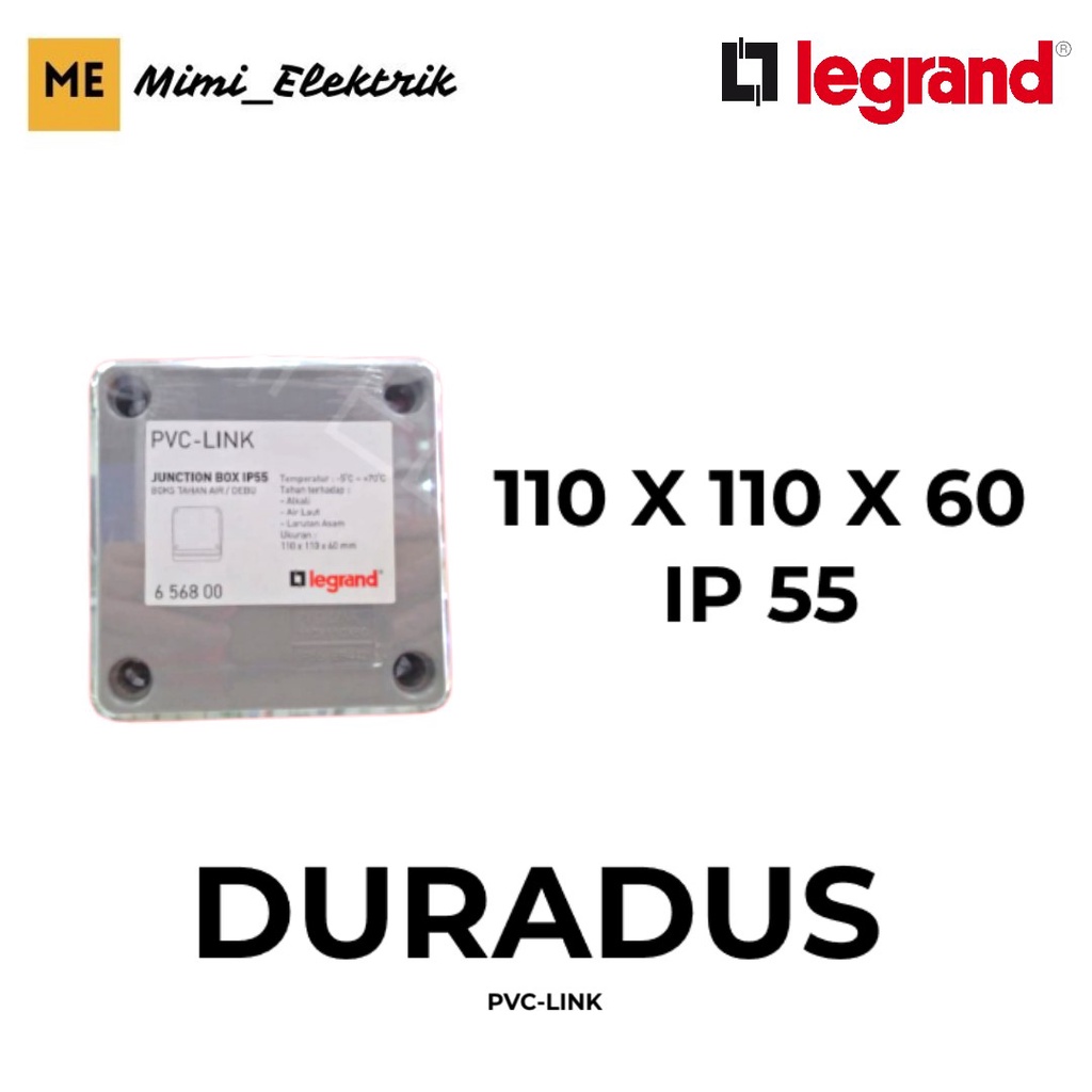 Jual DURADUS Junction Box Legrand (11x11x6) IP 55 | Shopee Indonesia