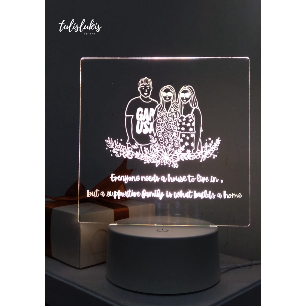 Jual Custom Lettering Lampu Acrylic Persegi | Graduation | Birthday ...