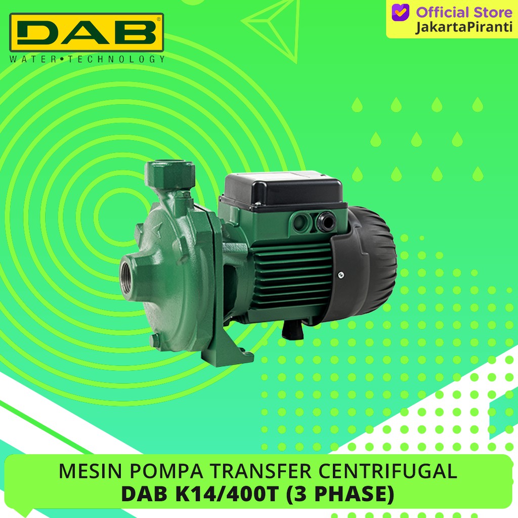 Jual Mesin Pompa Transfer Centrifugal Single Impeller DAB K14/400T / K 14/400 T - 3 PHASE ...
