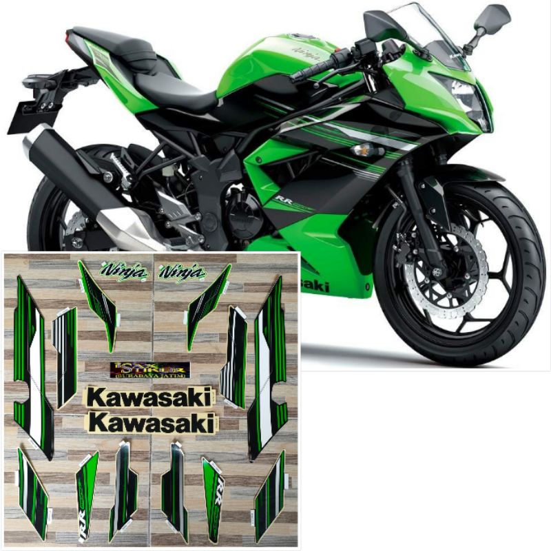 Jual striping original Kawasaki ninja mono 250 RR SL hijau tahun 2015 ...