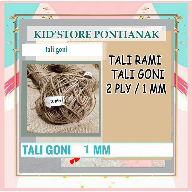 Jual TALI GONI UKURAN 2 PLY 10 MTR | Shopee Indonesia