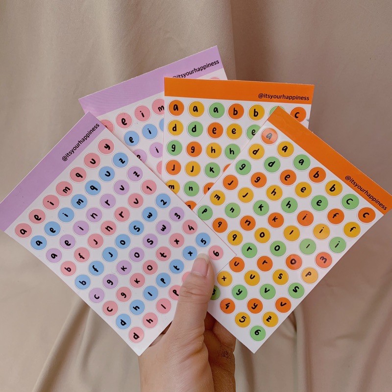 Jual Stiker Huruf Alphabet (kiss cut) | Shopee Indonesia