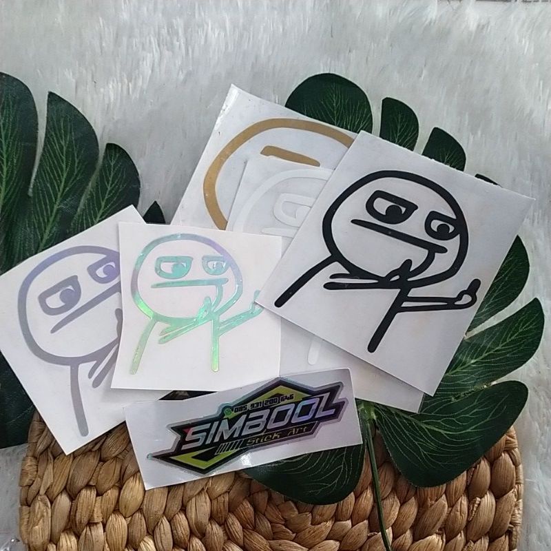 Jual REALPICT!! STIKER FUCEK jaritengah Kaca mobil motor CUTTING ...