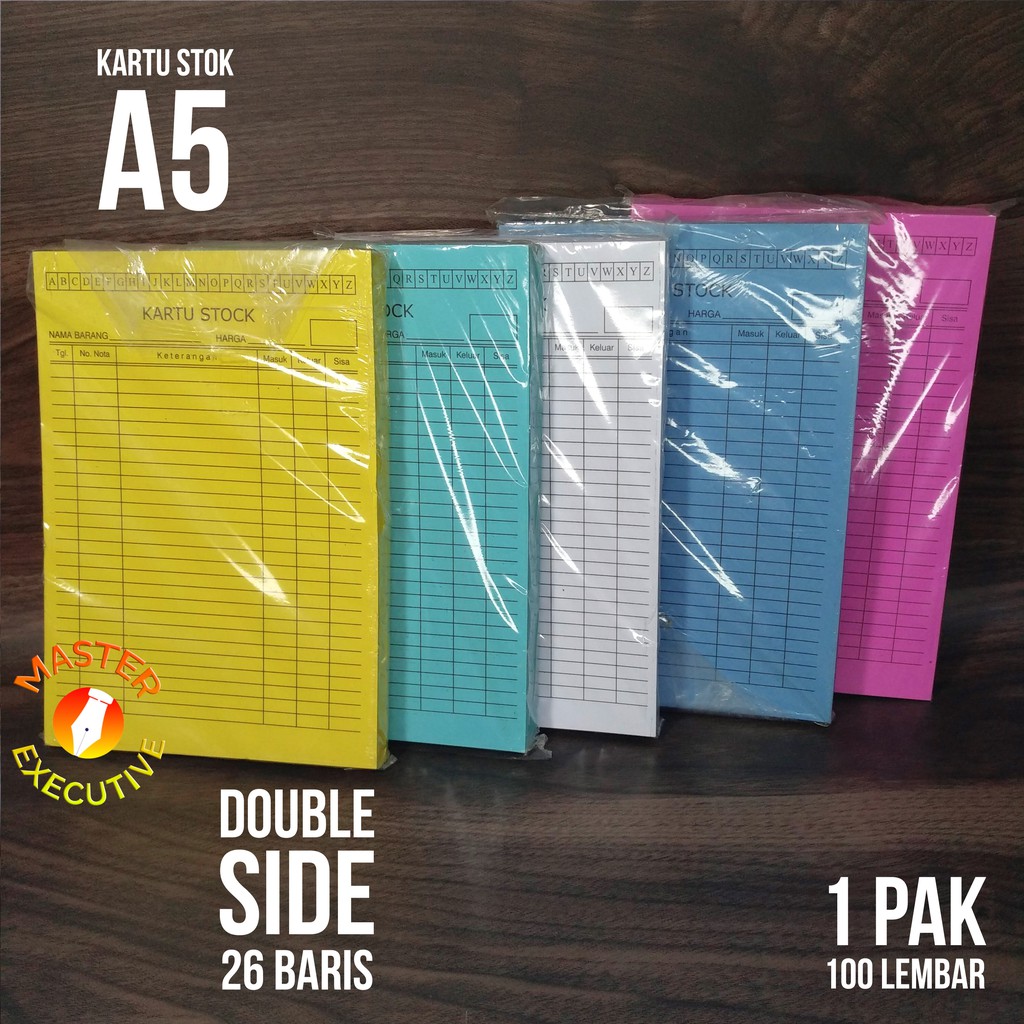 Jual [Pak - 100 Lembar] Kartu Stok A5 - Catatan Stock Gudang | Shopee ...