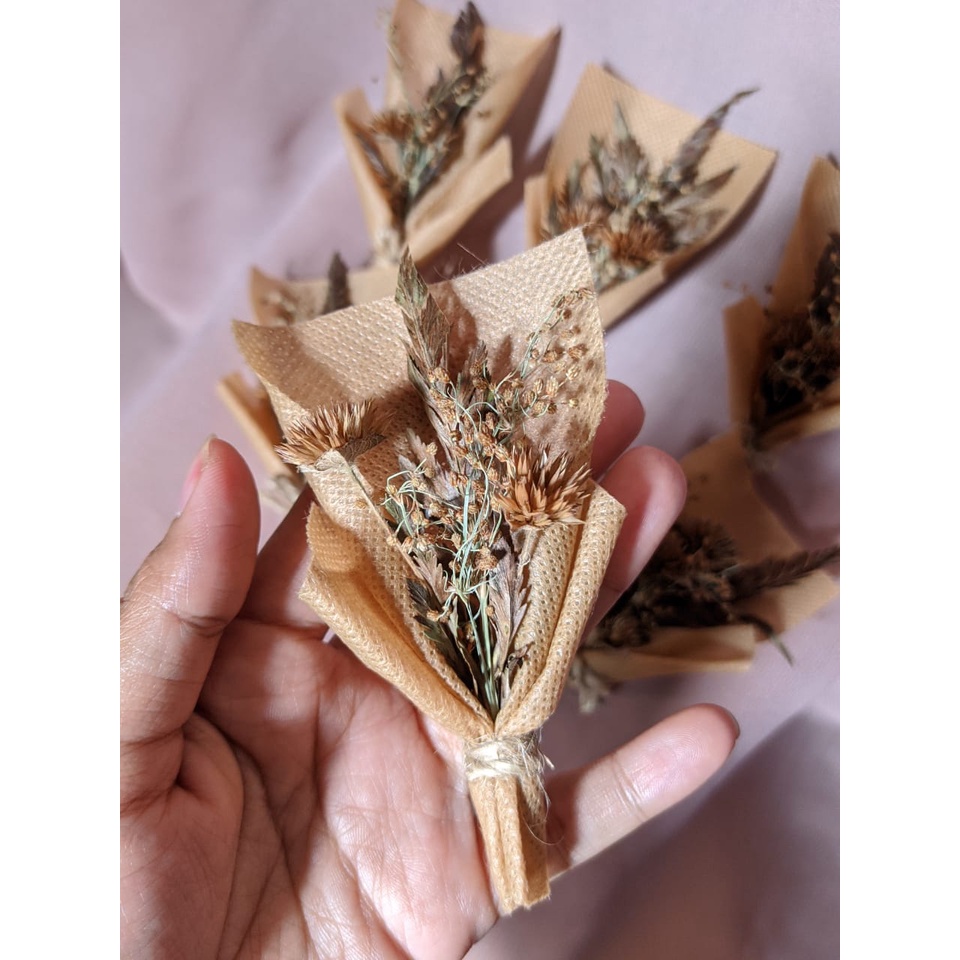 Jual Buket Mini Bunga Kering Rustik untuk Isian Hampers Bouquet Dried ...