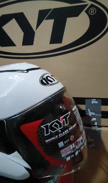Jual KYT KYOTO R SOLID WHITE ( ORIGINAL ) | Shopee Indonesia